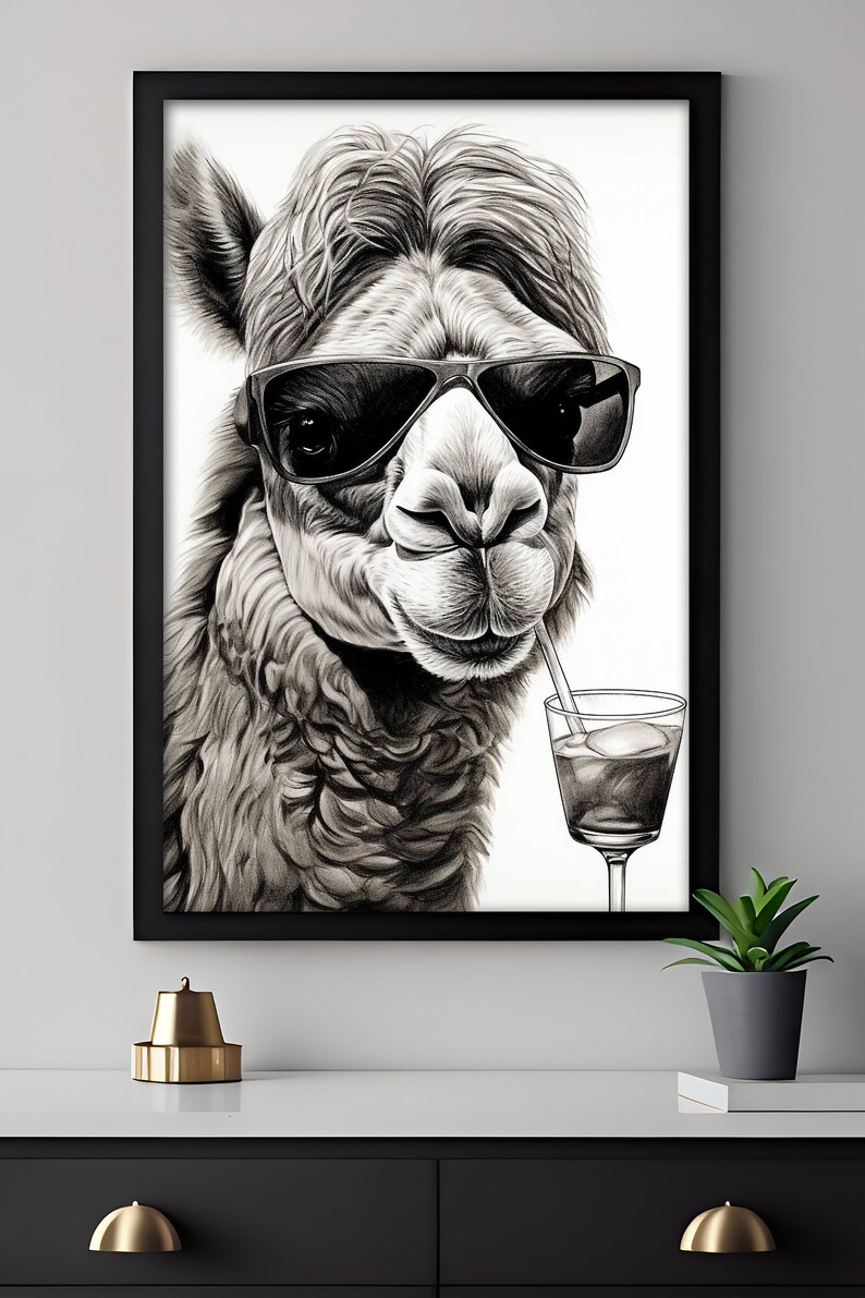 Camel With Sunglasses Art, Camel Funny Canvas, Camel Funny Wall Art ...