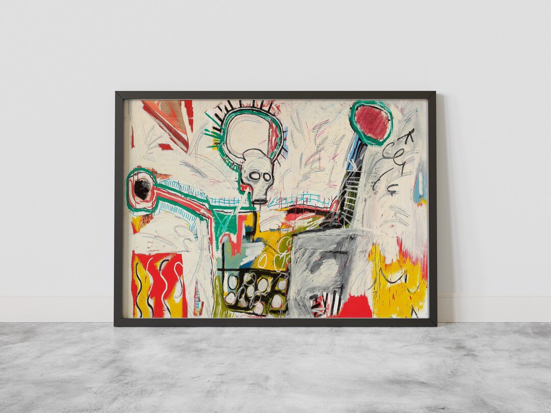 Basquiat Art, Michel Basquiat Canvas, Basquiat Wall Decor, Basquiat Pop ...