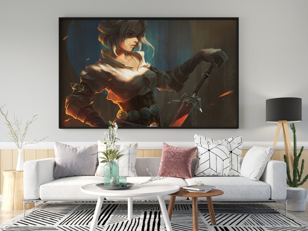 Witcher 3 Ciri Art, Ciri Canvas, Ciri Wall Decor, Witcher 3 Wall Decor ...