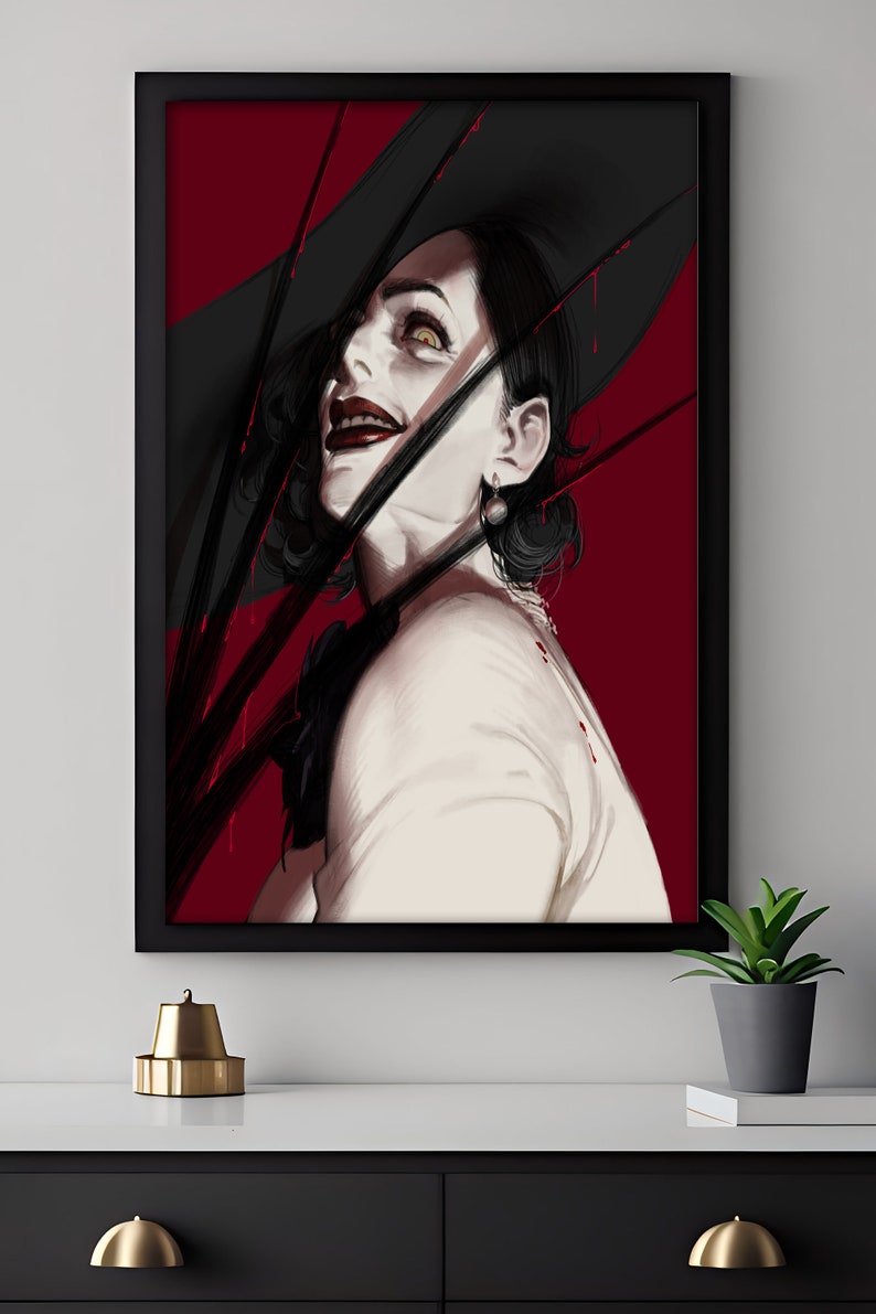 Lady Dimitrescu Art, Resident Evil Canvas, Lady Dimitrescu Poster ...