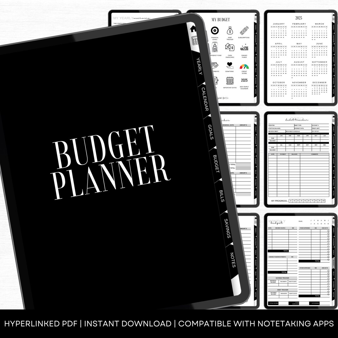 Ultimate Digital Budget Planner, Personal Finance Planner, Hyperlinked ...