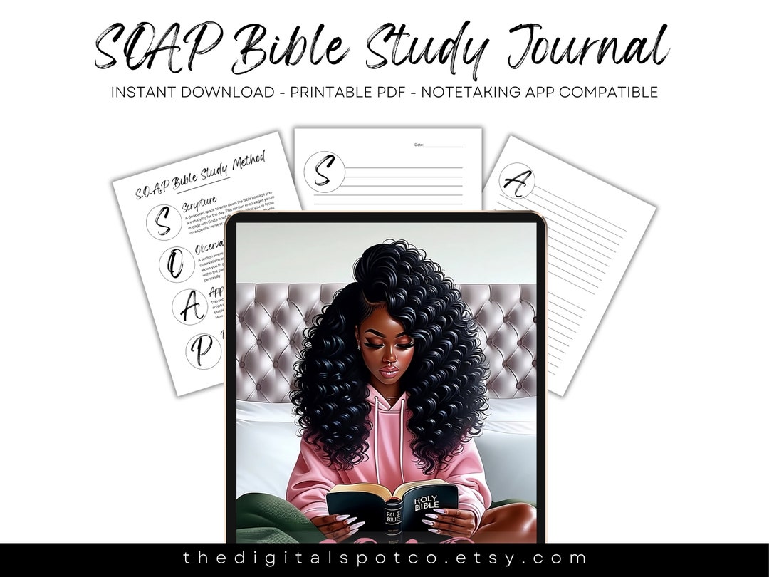 SOAP Bible Study Journal, Digital Bible SOAP Study, SOAP Bible Journal ...