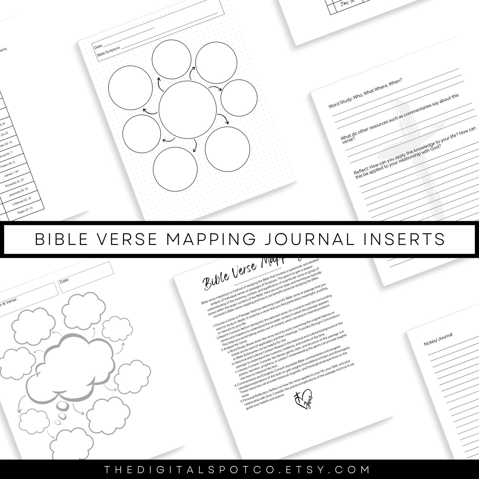 Verse Mapping Journal, Verse Mapping Printable, Verse Mapping Sheet ...