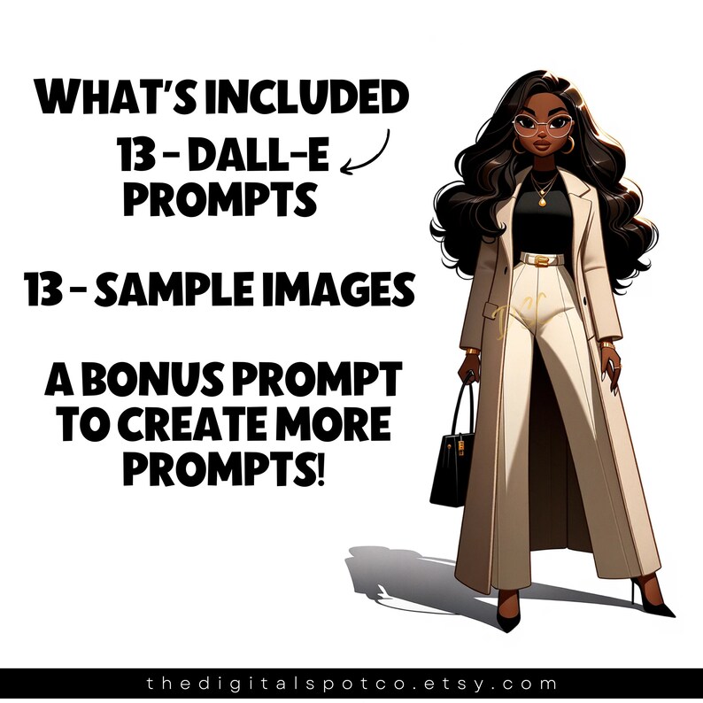 Dall-e3 & Chatgpt V4 Ai Art Prompt Guide, 13 Sample Prompts, Black ...