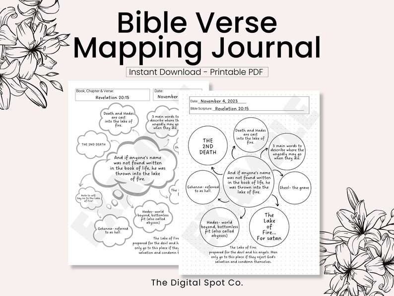 Verse Mapping Journal, Verse Mapping Printable, Verse Mapping Sheet ...