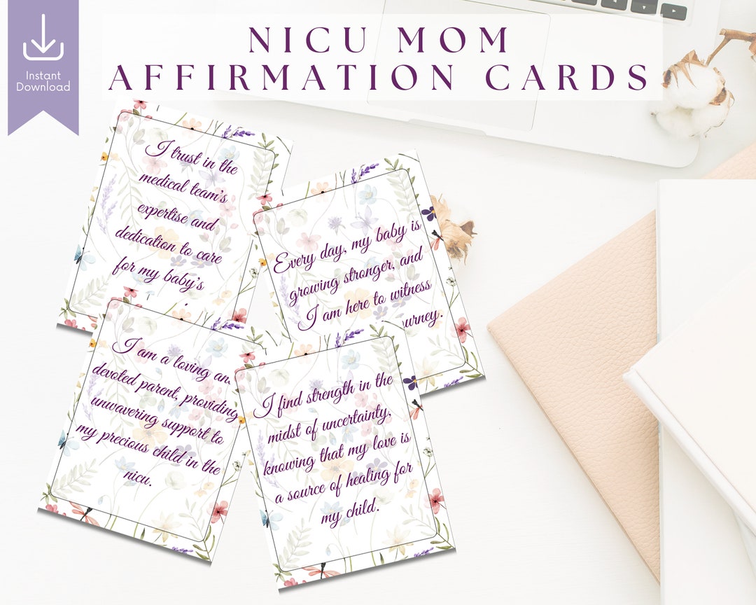 Affirmation Cards for NICU Moms Micro Preemie Moms - Etsy