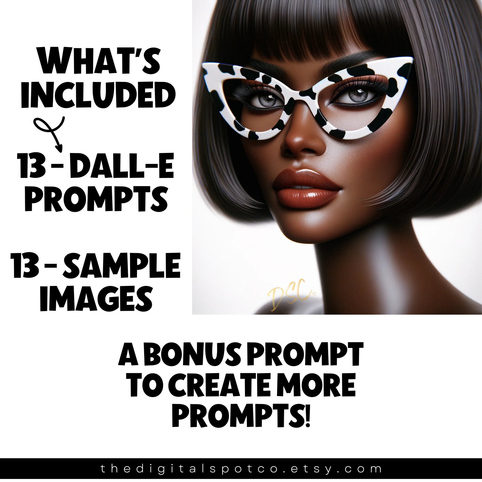 Dall-e3 & Chatgpt V4 Ai Art Prompt Guide, 13 Sample Prompts, Eyewear ...