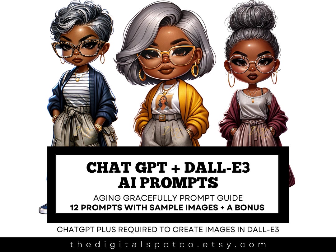 Dall-e3 & Chatgpt V4 Ai Art Prompt Guide, 12 Sample Prompts, Gray Chibi ...
