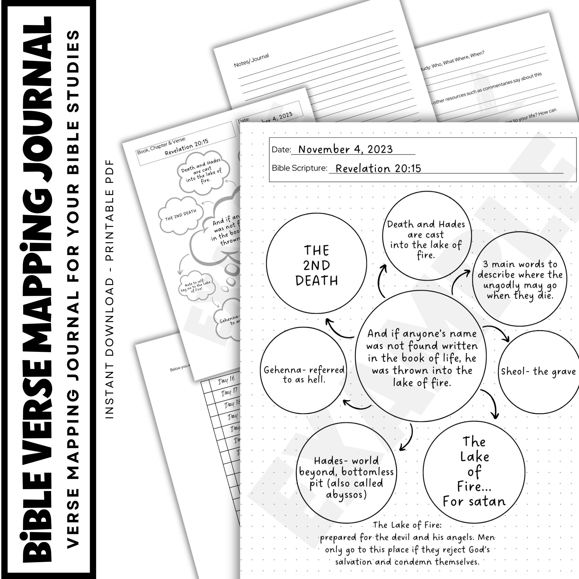 Verse Mapping Journal, Verse Mapping Printable, Verse Mapping Sheet ...