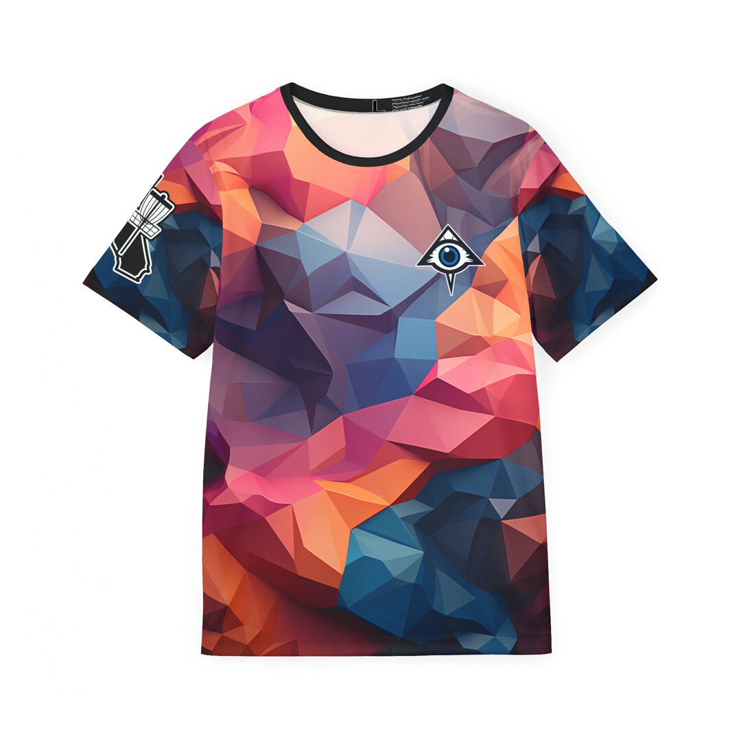 Men's Polygon California Disc Golf Jersey, All Over Print, Graphic ...