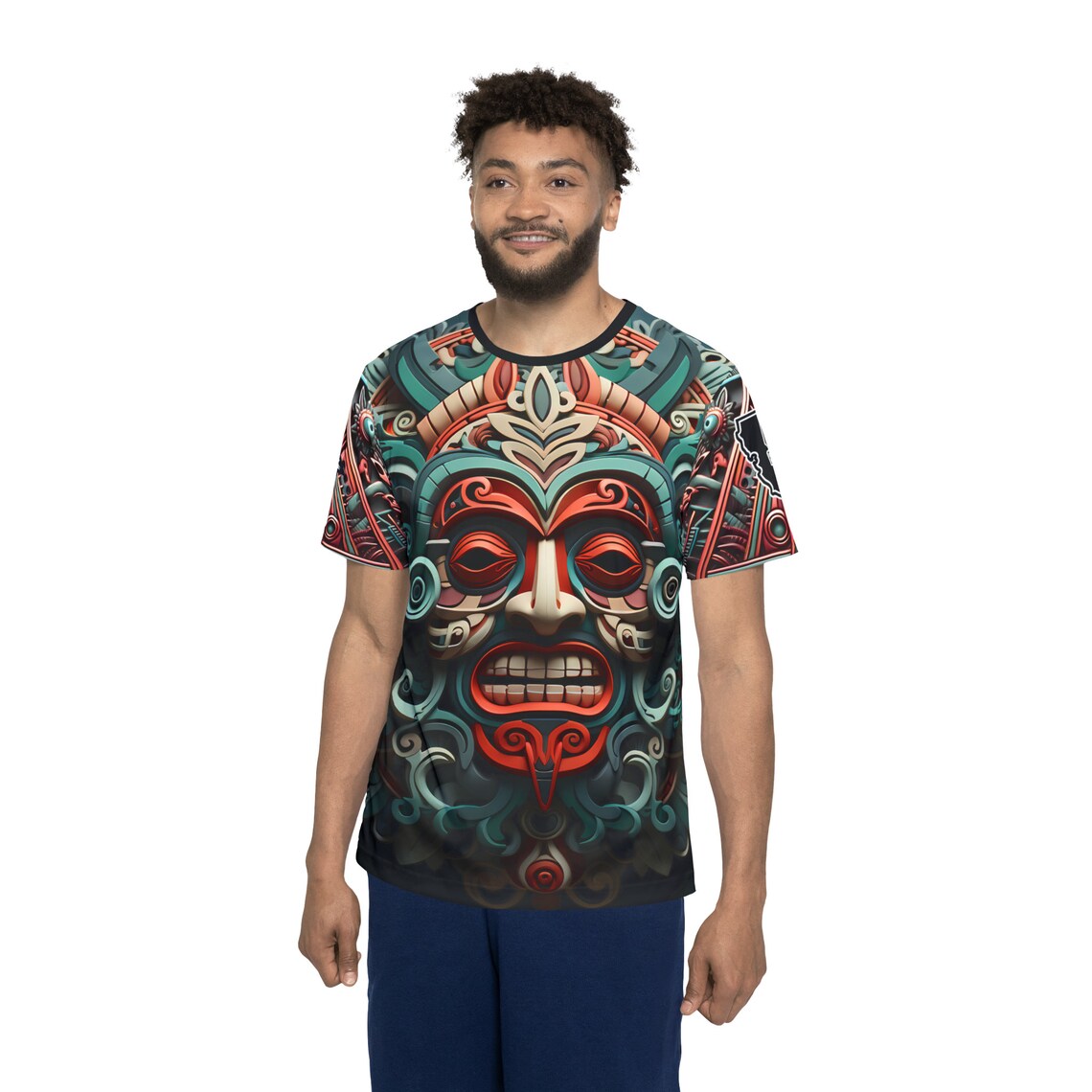 Men's Aztec Sylmar Disc Golf Jersey, All Over Print, Graphic Jersey - Etsy