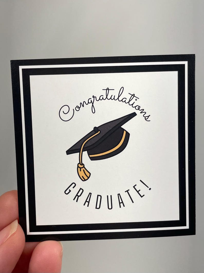 PRINTABLE | Graduate 3"x3" Gift Tag | Congratulations Graduate - Etsy