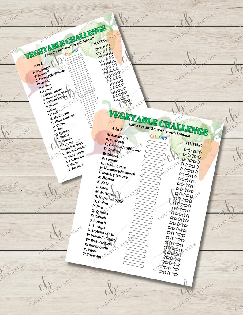 Kids Daily Vegetable Chart | Printable Eating Tracker | Healthy Foods ...