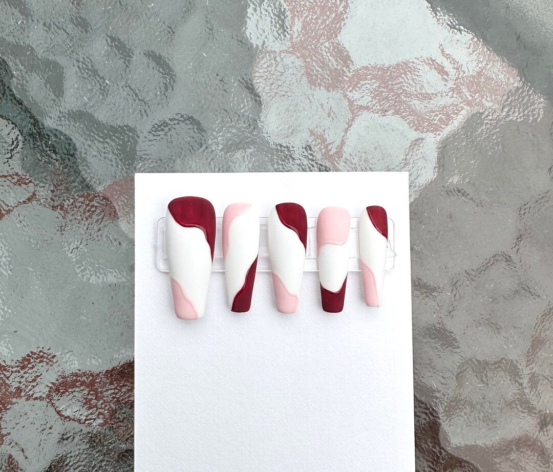 White Matte Classy Press on Nails - Etsy