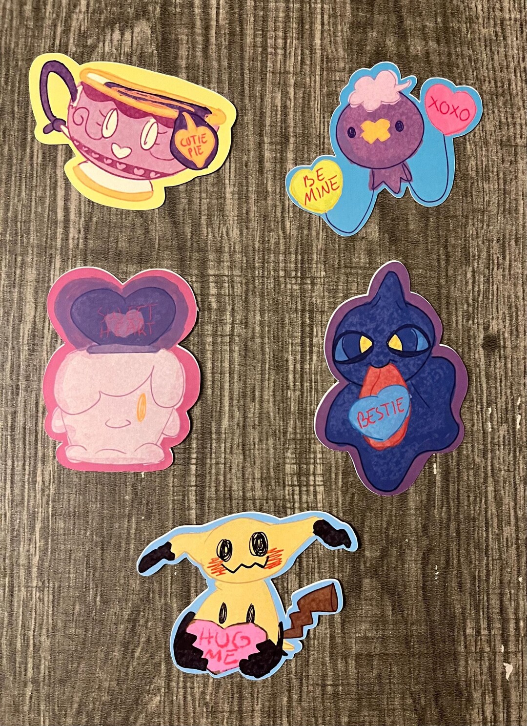 Conversation Hearts Pokemon Stickers - Etsy