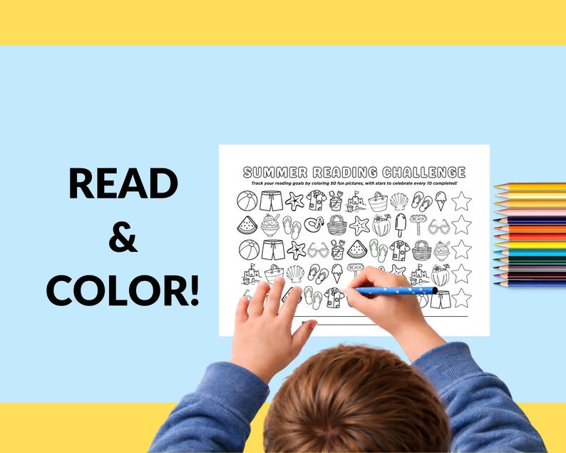 Summer Reading Challenge Printable | Summer Reading Tracker for Kids ...