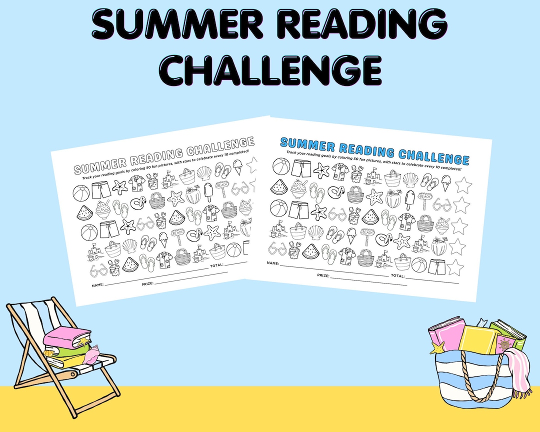Summer Reading Challenge Printable | Summer Reading Tracker for Kids ...