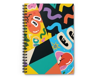 Pink Doodle Spiral Notebook - Ruled Line - Etsy
