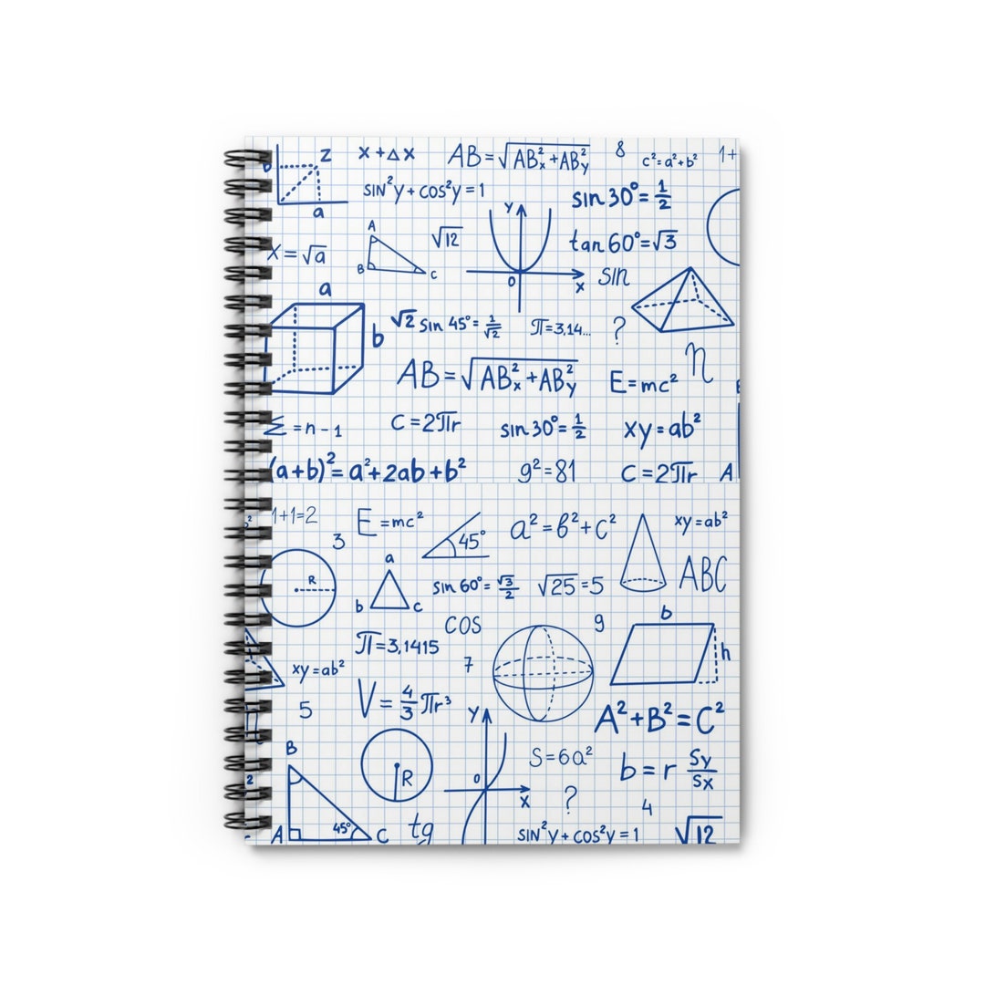 Math Spiral Notebook - Ruled Line - Etsy