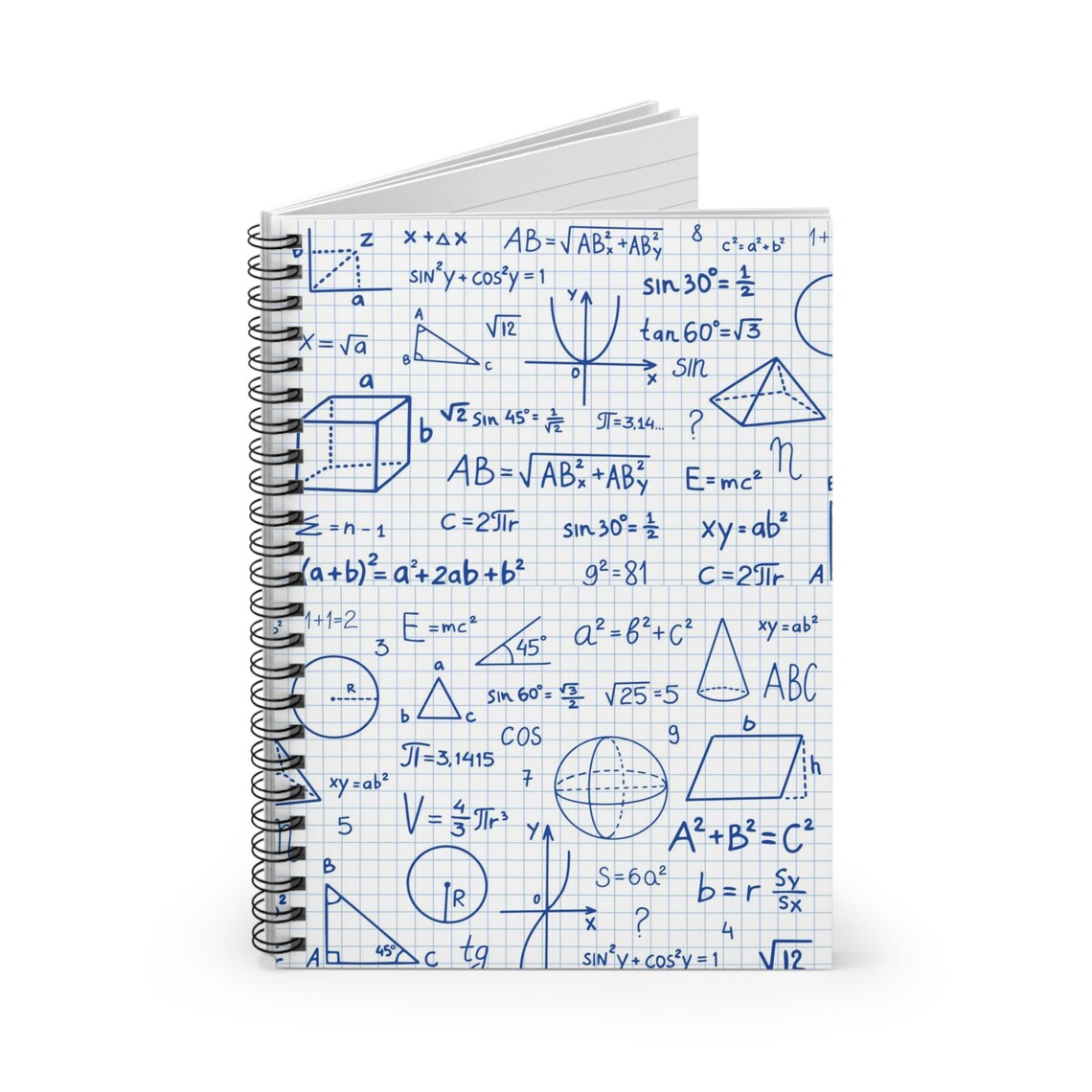 Math Spiral Notebook - Ruled Line - Etsy
