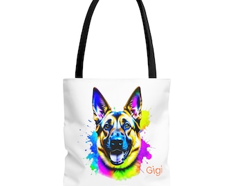 German Shepherd Quilted Tote Bag With Lots of Pockets - Etsy