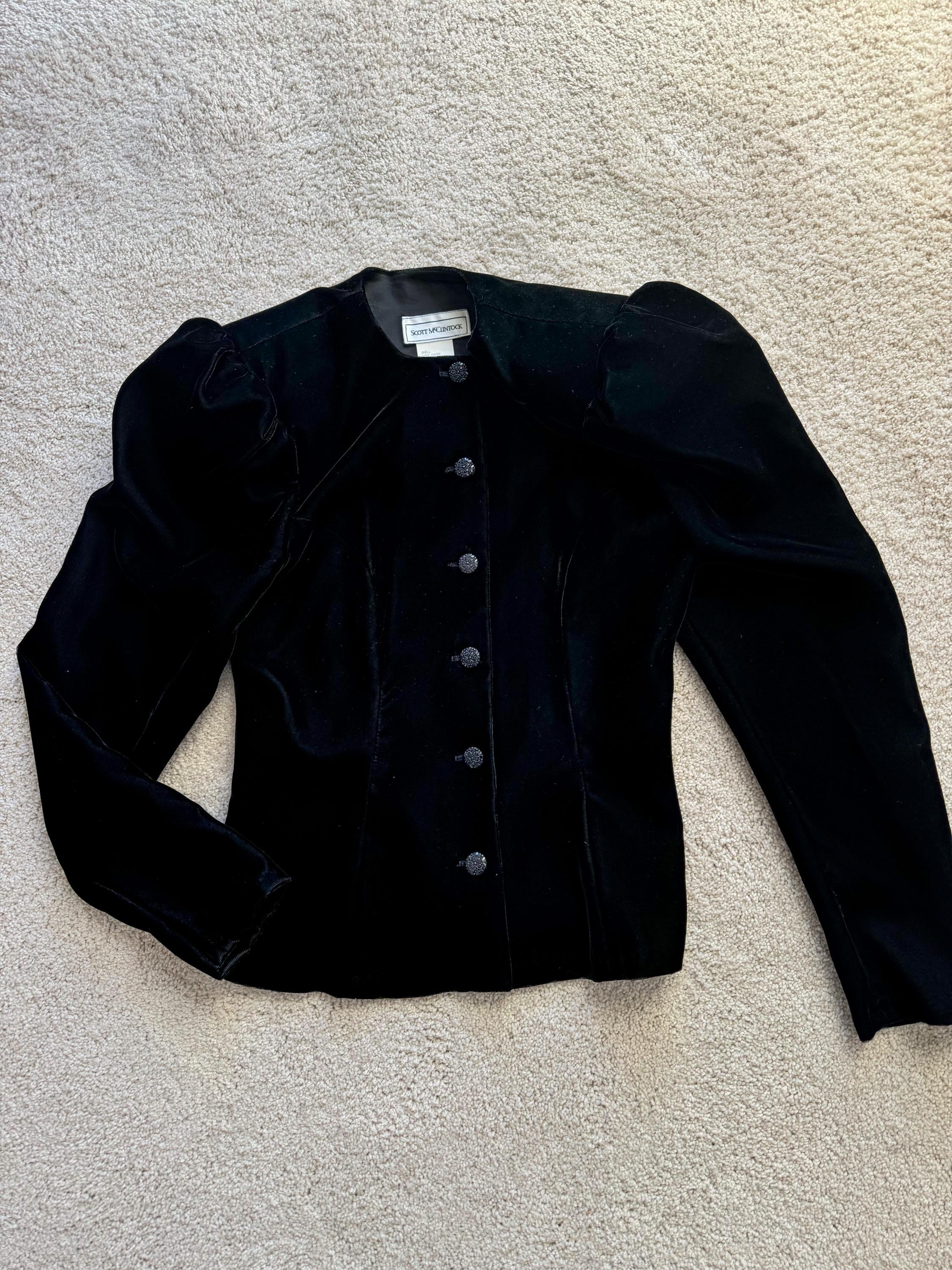 Black Victorian Style Vintage Velvet Jacket - Etsy