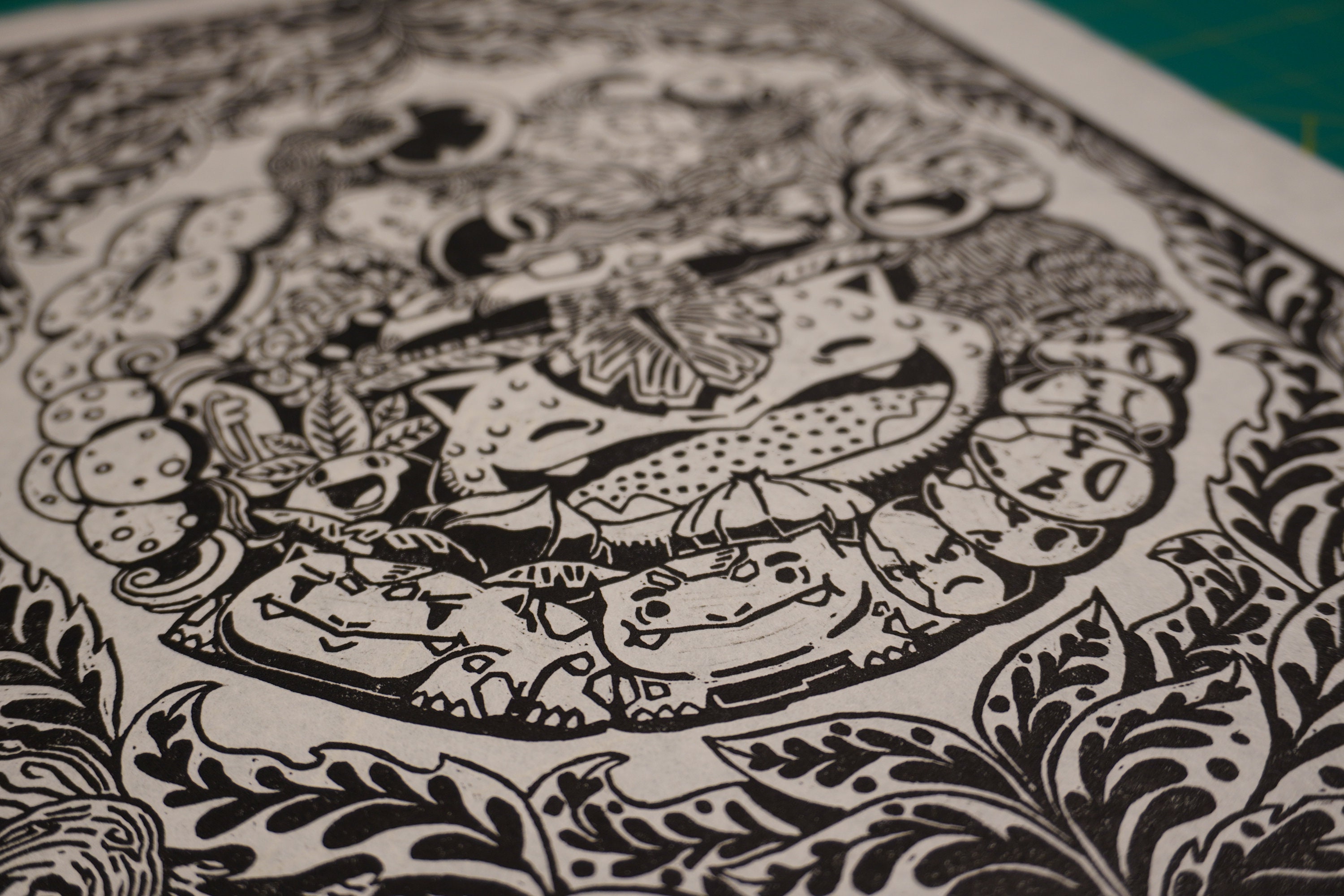 Kanto Grass Linocut Print Open Edition Pokemon Art - Etsy