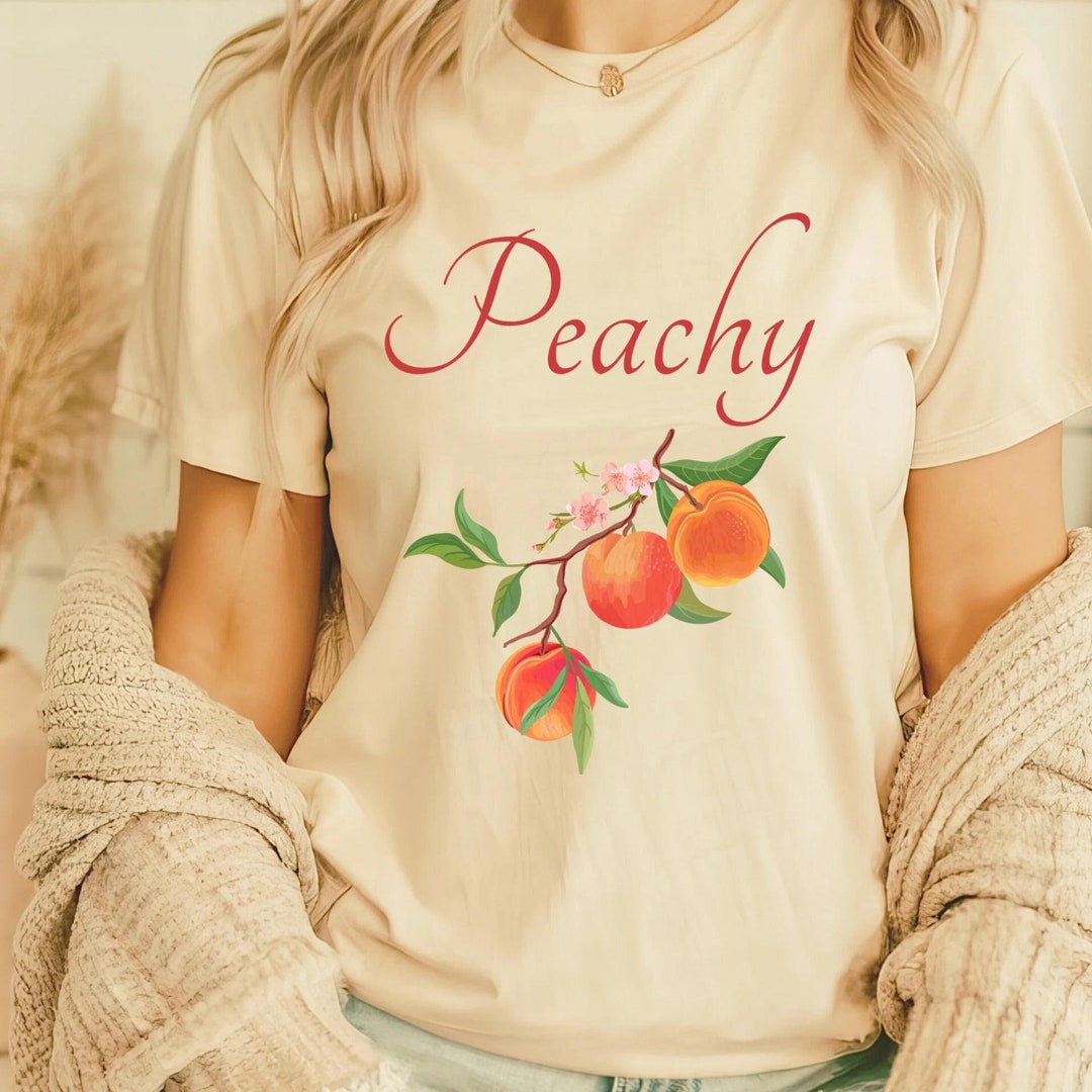 Peach Tshirt Peachy Tee Vintage Fruit Aestheric Tee Peach Lover Gift ...