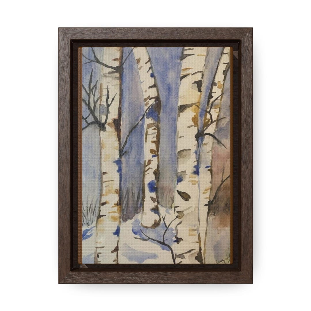 Snowy Birch Tree Watercolor Print Original Art Print Winter Scene With ...