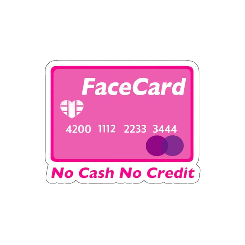 Facecard Sticker - Etsy