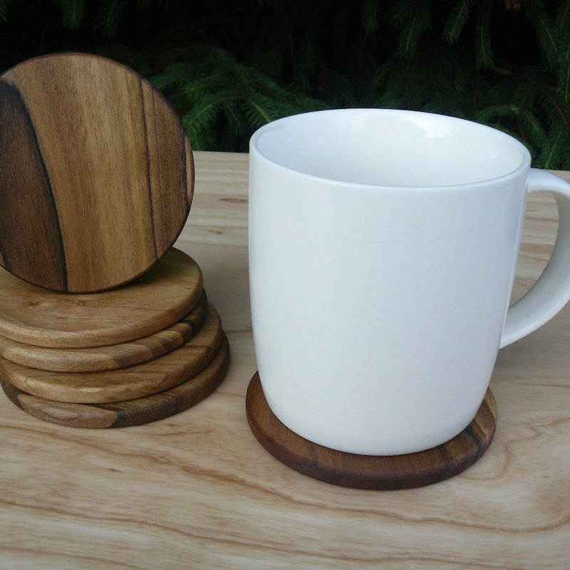 Wood Cup Coasters - Etsy