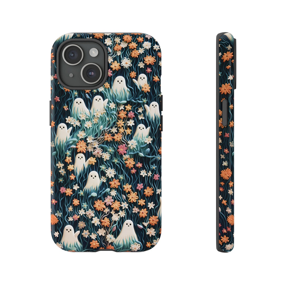 Waving Ghosts 3D Floral Blossoms Phone Case Cute Ghosts Amidst Florals ...