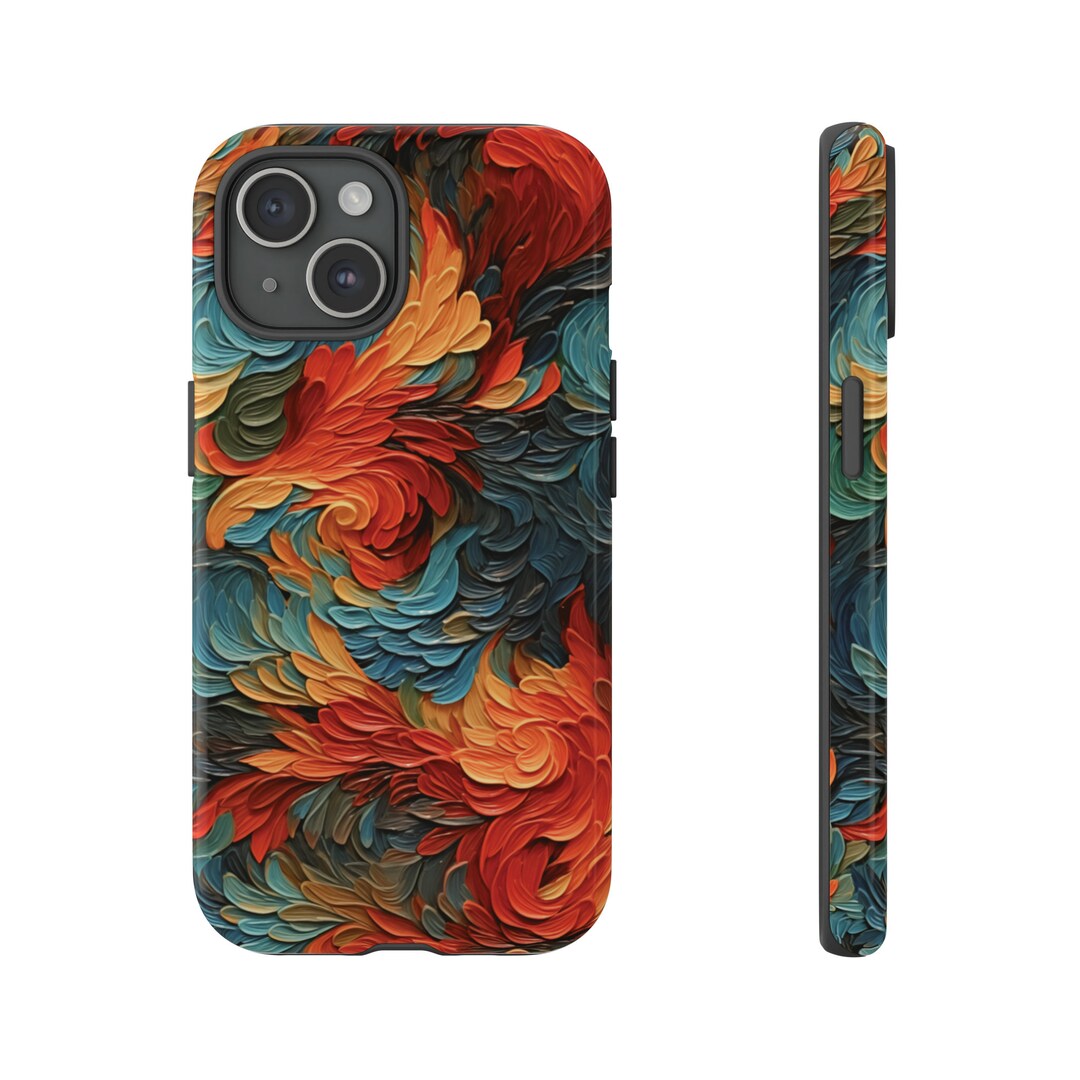3D Vibrant Deep Paint Strokes Phone Case | Textured Effect Van Gogh ...