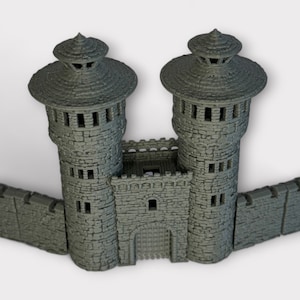 Castle Gate Terrain for Tabletop Gaming, DND Castle Decor, Fantasy RPG ...