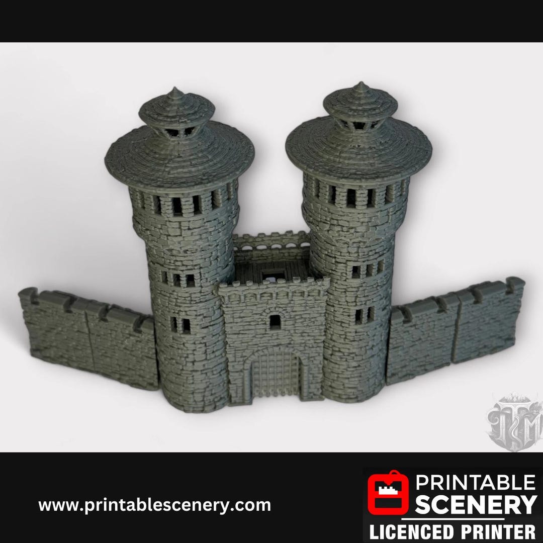 Castle Gate Terrain for Tabletop Gaming, DND Castle Decor, Fantasy RPG ...