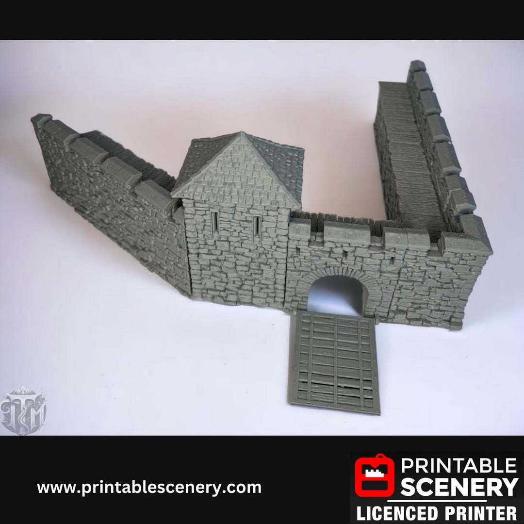 Medieval Stone Fort Walls, Terrain for DND and Tabletop Games, TTRPG ...