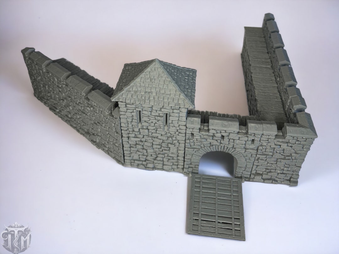 Medieval Stone Fort Walls, Terrain for DND and Tabletop Games, TTRPG ...