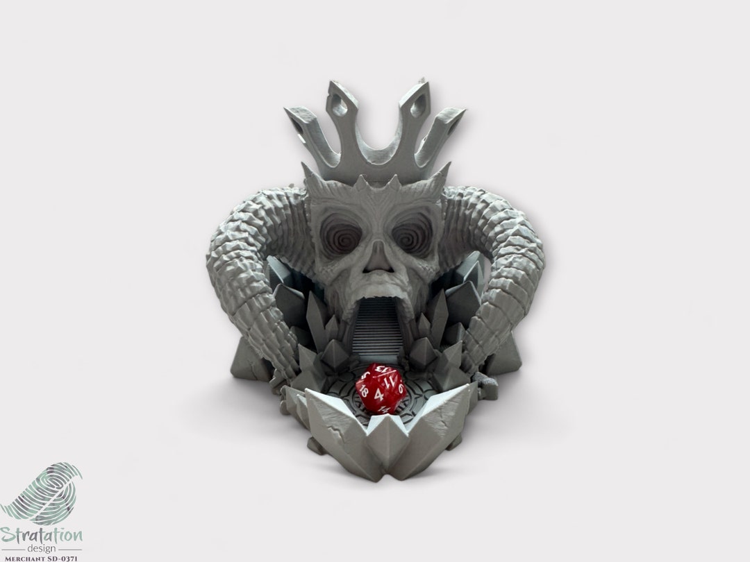 Handcrafted Demon Skull Dice Tower, Portable, Game Accessory, Gift for ...
