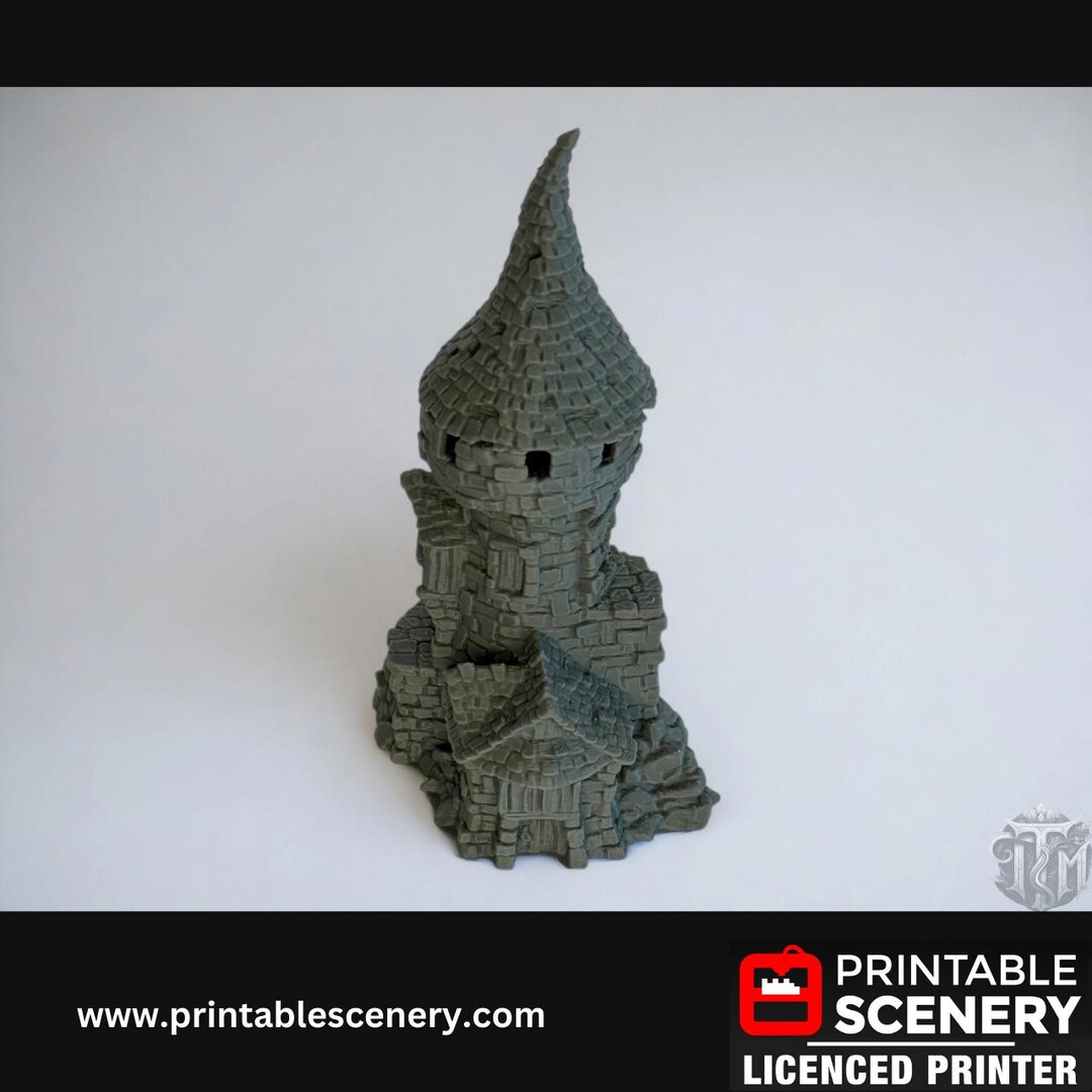 Medieval Fantasy Tower Terrain - Hagglethorn Tower for DND Adventures ...