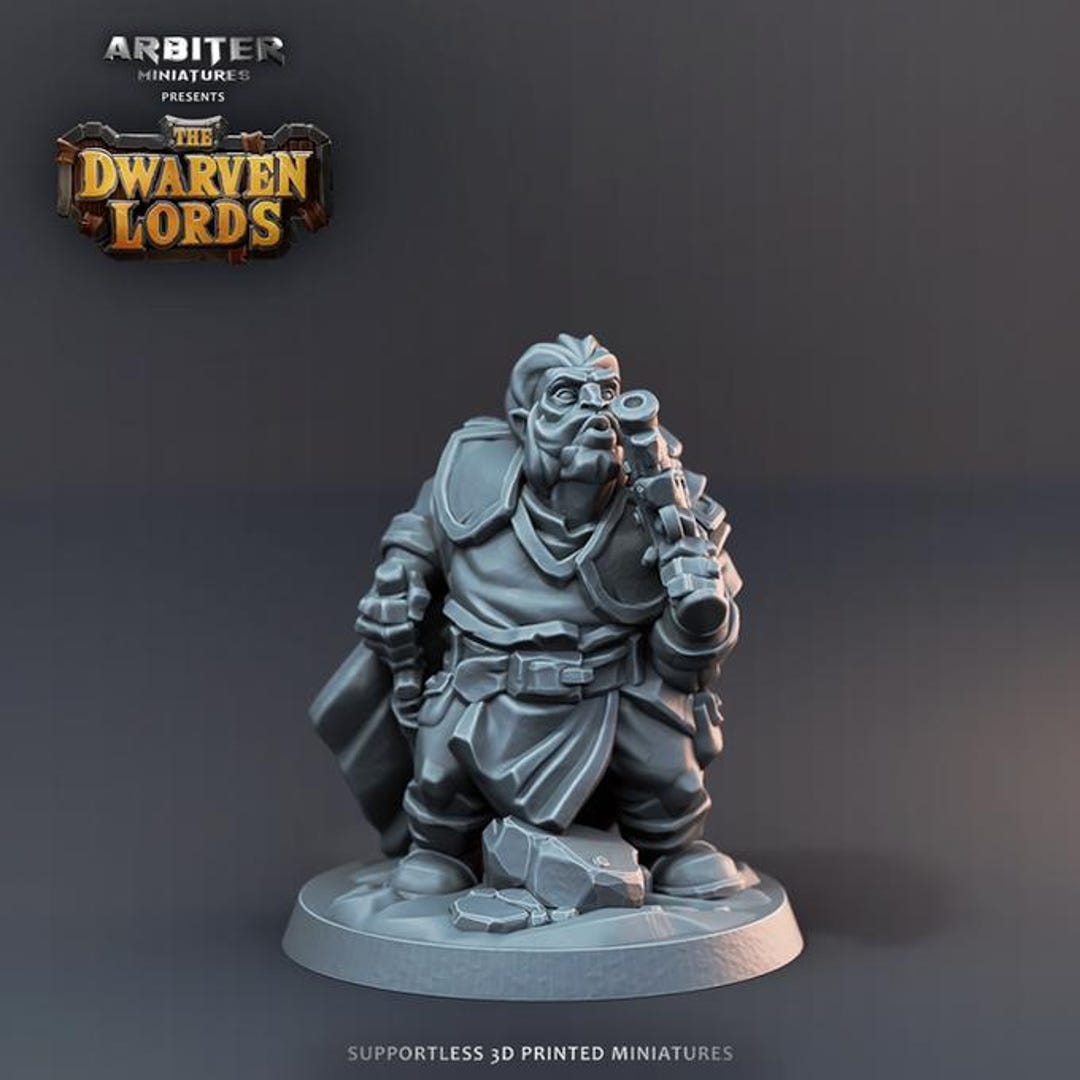 Dwarf Rifleman Figure, Mini, Mine, Figurine, DND, Dungeon, Dragon ...