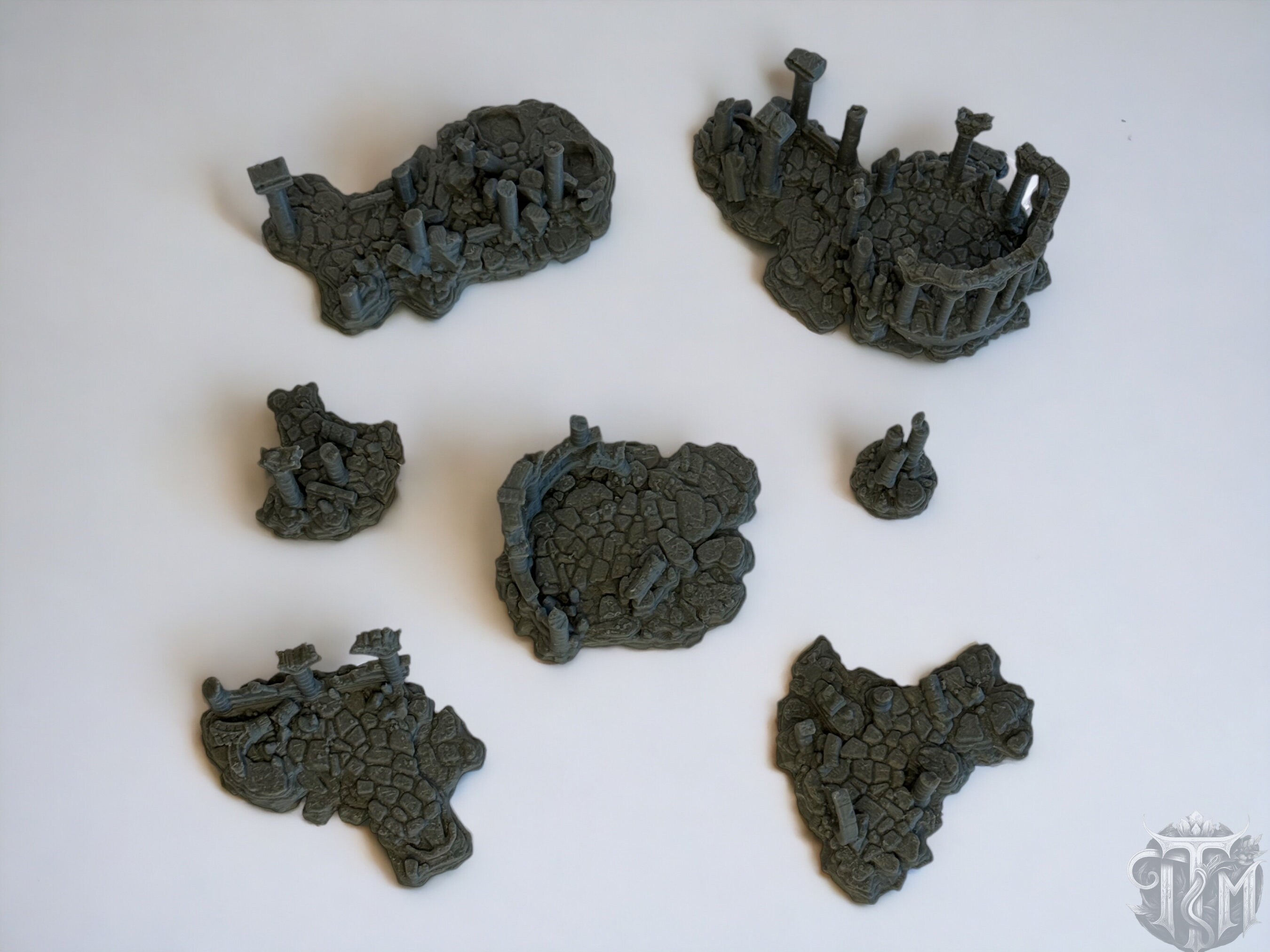 Ancient Ruins Scatter Terrain Set for DND, Roleplay, and Tabletop Games ...