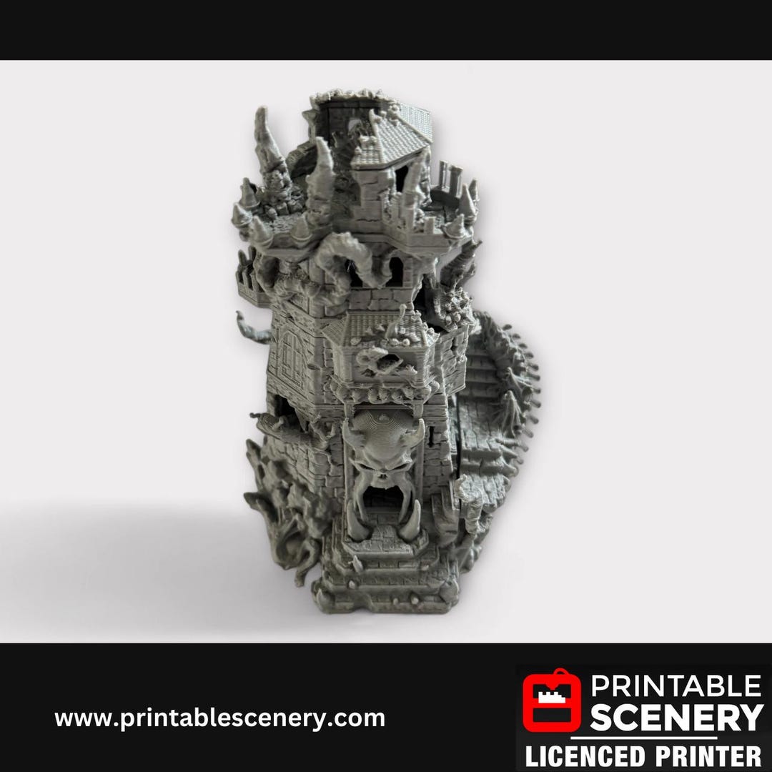 Demonhelm Fortress, Scatter Terrain, DND Tabletop Decor, Handcrafted ...