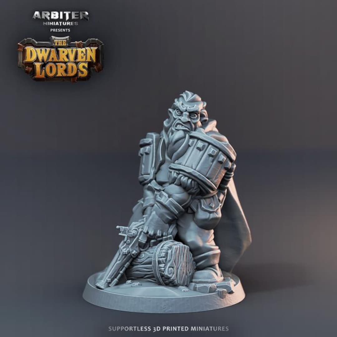 Dwarf Rifleman Figure, Mini, Mine, Figurine, DND, Dungeon, Dragon ...