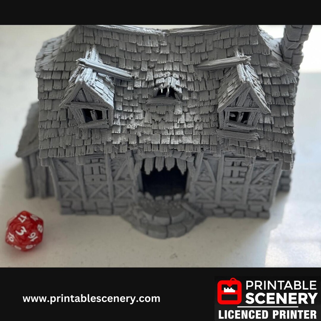 Tabletop Mimic House Terrain, DND, Fantasy TTRPG, Dungeon Master, 28mm ...