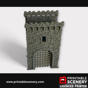 Castle Gate Terrain for Tabletop Gaming, DND Castle Decor, Fantasy RPG ...