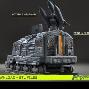 Modular War Train Imperial Ironclad 32mm - Terrain, Sci-fi Wargaming ...