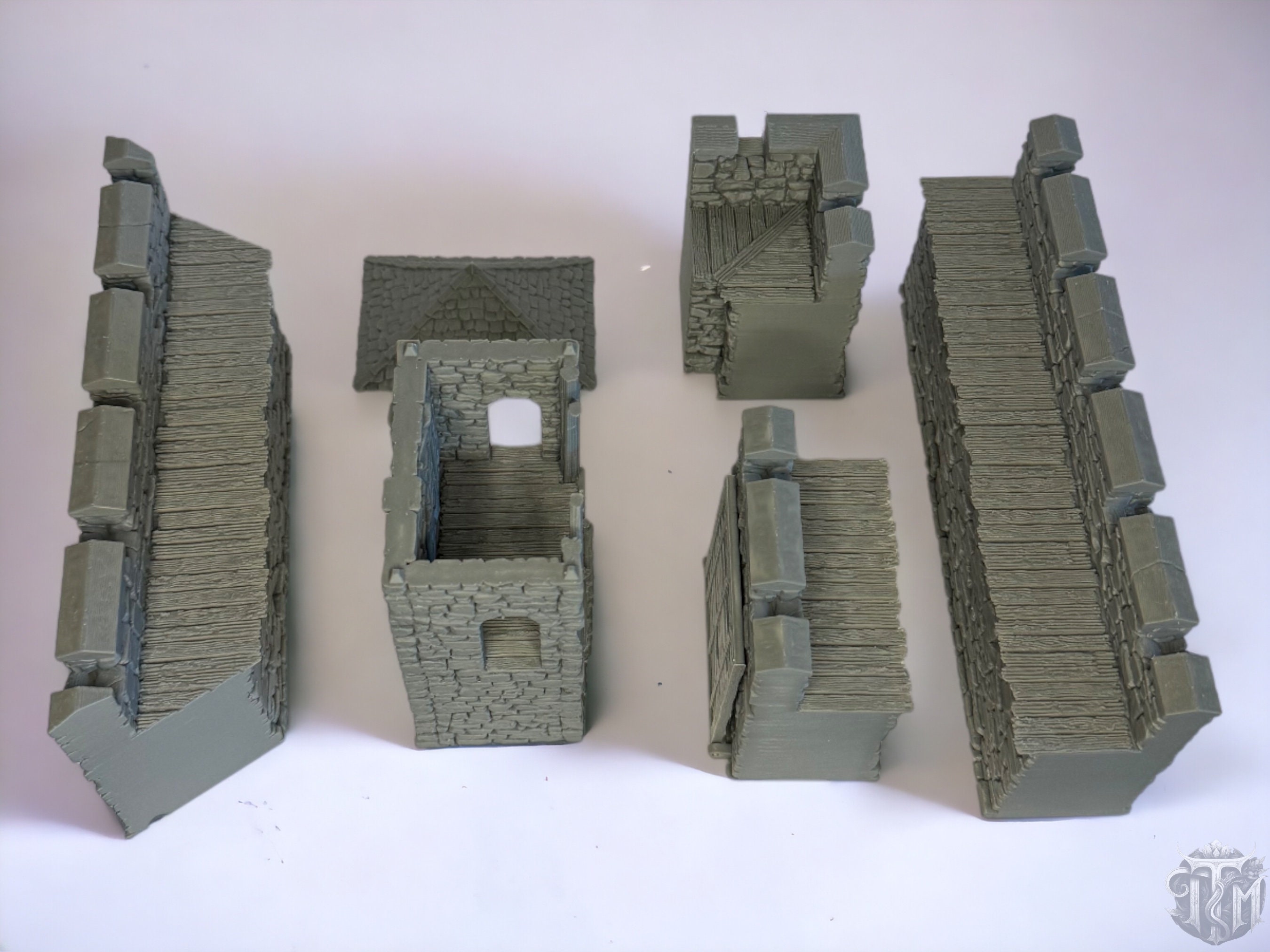 Medieval Stone Fort Walls, Terrain for DND and Tabletop Games, TTRPG ...