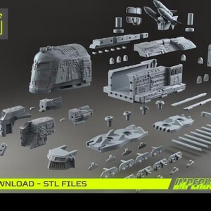 Modular War Train Imperial Ironclad 32mm - Terrain, Sci-fi Wargaming ...