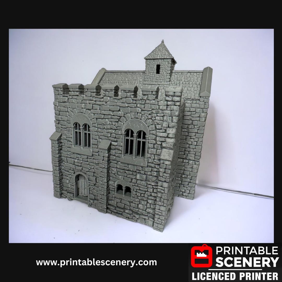 Medieval Stone Castle - Norman Stone Keep, Terrain for DND and Tabletop ...