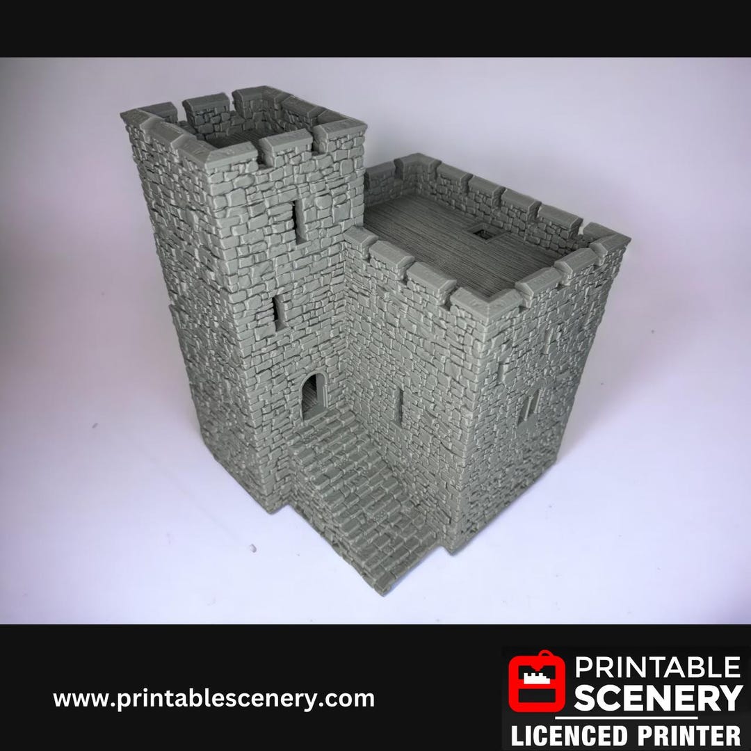 Medieval Stone Castle - Terrain for DND and Tabletop Games, TTRPG, 28mm ...